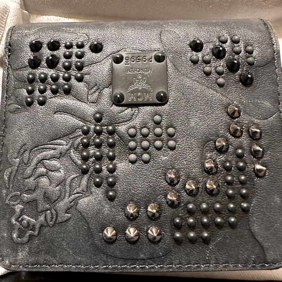MCM | Accessories | One Of A Kind Mcm Wallet Folds In Half Its ...